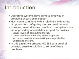 ACCESS: A Technical Framework for Adaptive Accessibility Support | PPT