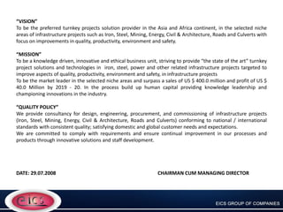 Eics group of companies profile | PDF