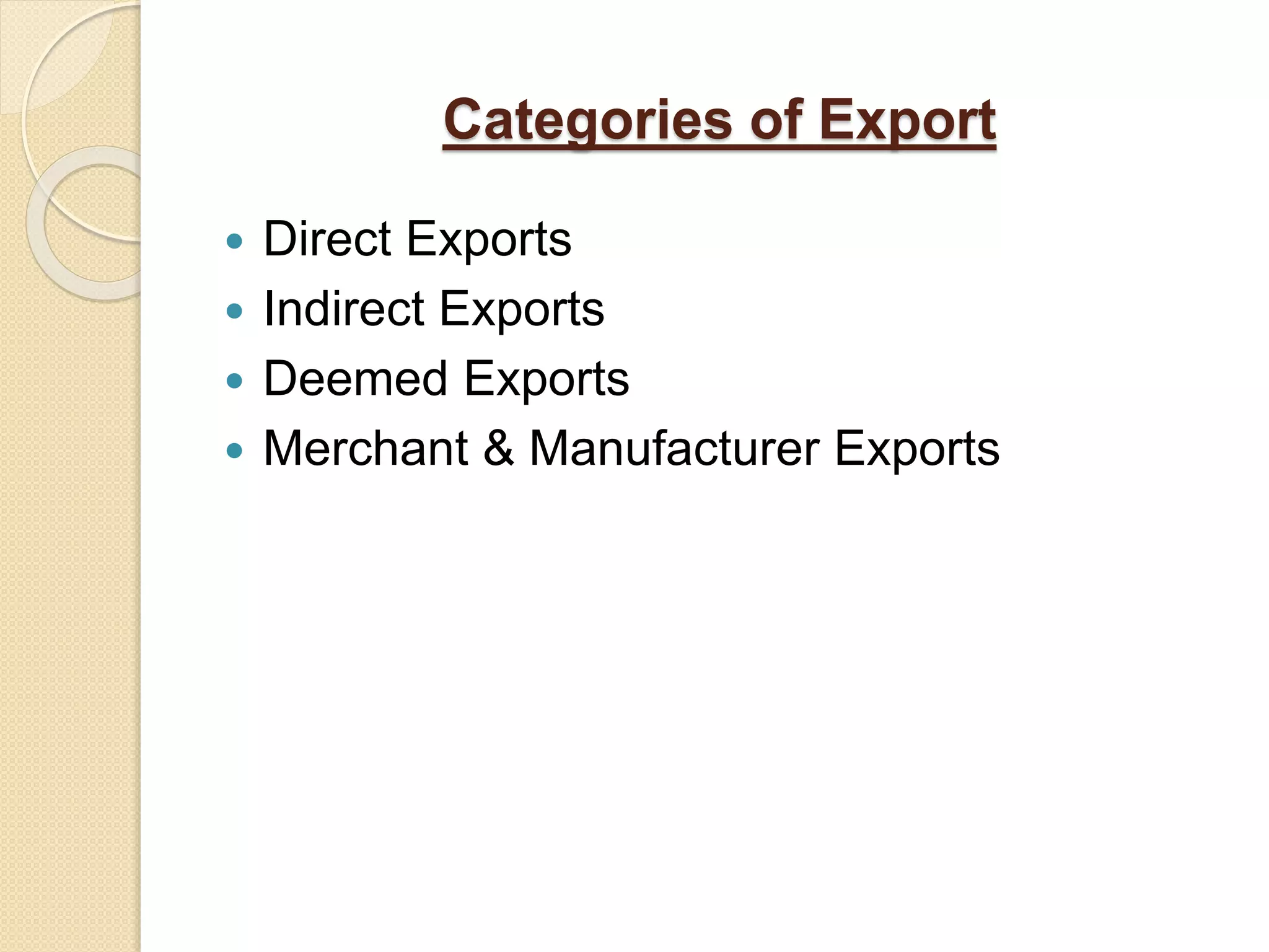 Introduction to Exports | PPTX