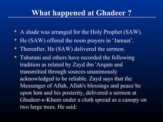 Eid Al Ghadeer | PPT | Islam | Religion & Spirituality