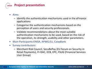 eID Authentication mechanisms for eFinance and ePayment services | PPT
