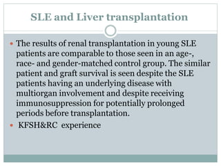 SLE Liver transplantation | PPT