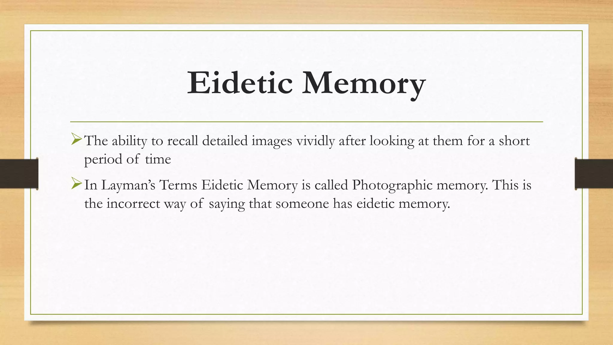 Chelsea's Eidetic Memory and Criminal Minds Presentation | PPT