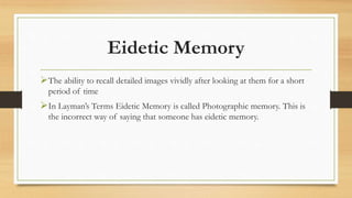 Chelsea's Eidetic Memory and Criminal Minds Presentation | PPT