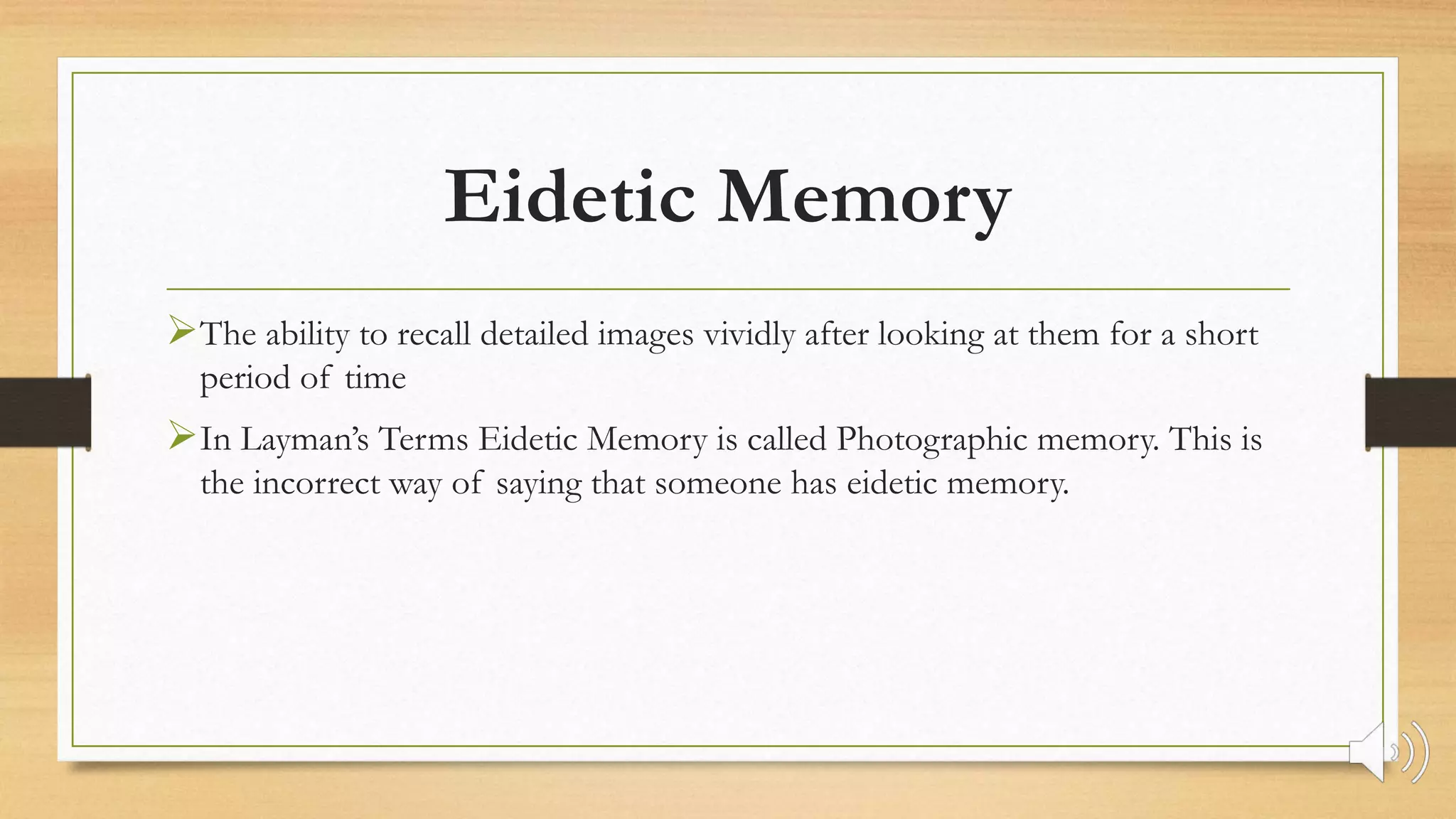 Chelsea's Eidetic Memory and Criminal Minds Presentation | PPTX