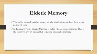 Chelsea's Eidetic Memory and Criminal Minds Presentation | PPTX