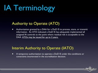 Eidws 107 information assurance | PPT