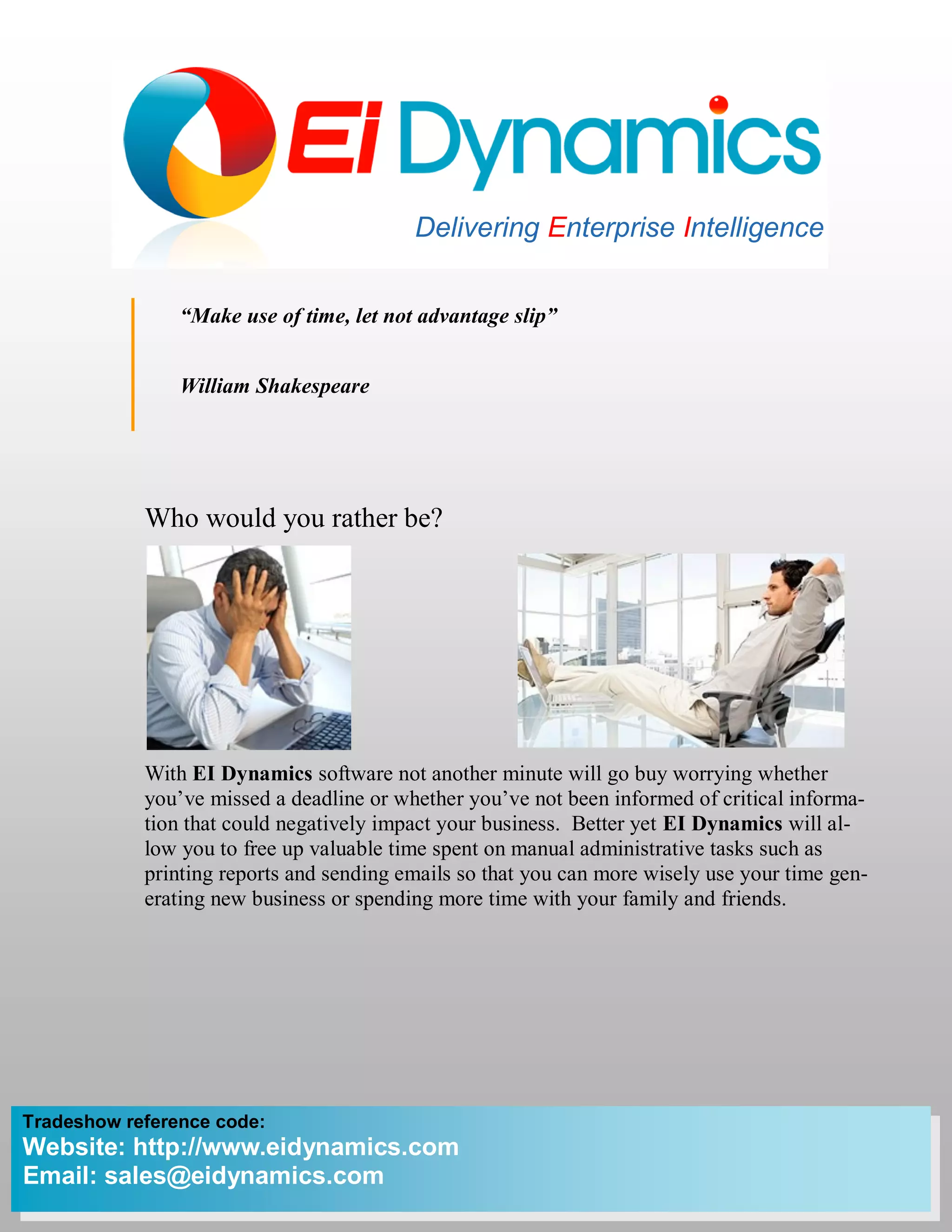 Ei Dynamics Flyer | PDF
