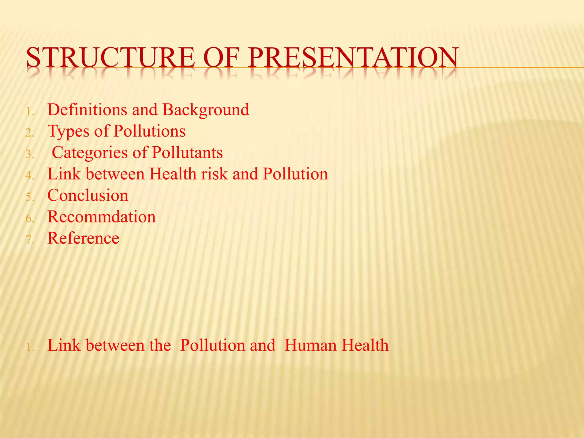 Pollution and it's Effects on Human Health | PPTX