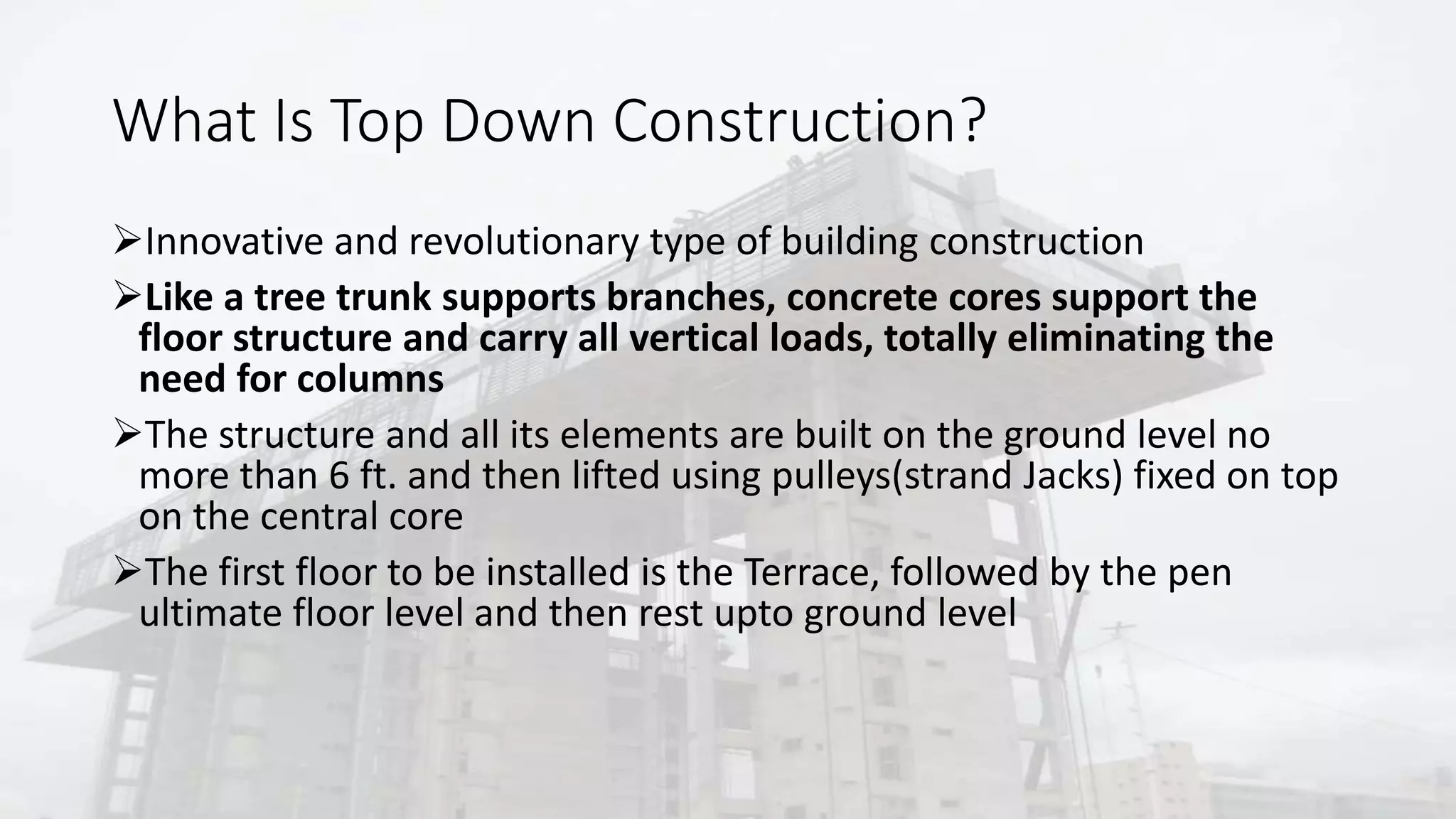 TopDown Construction | PPTX