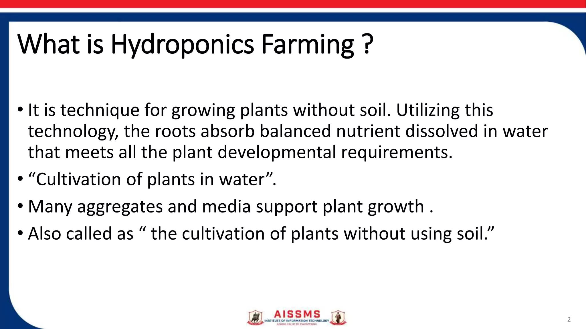 Hydroponics Farming | PPTX