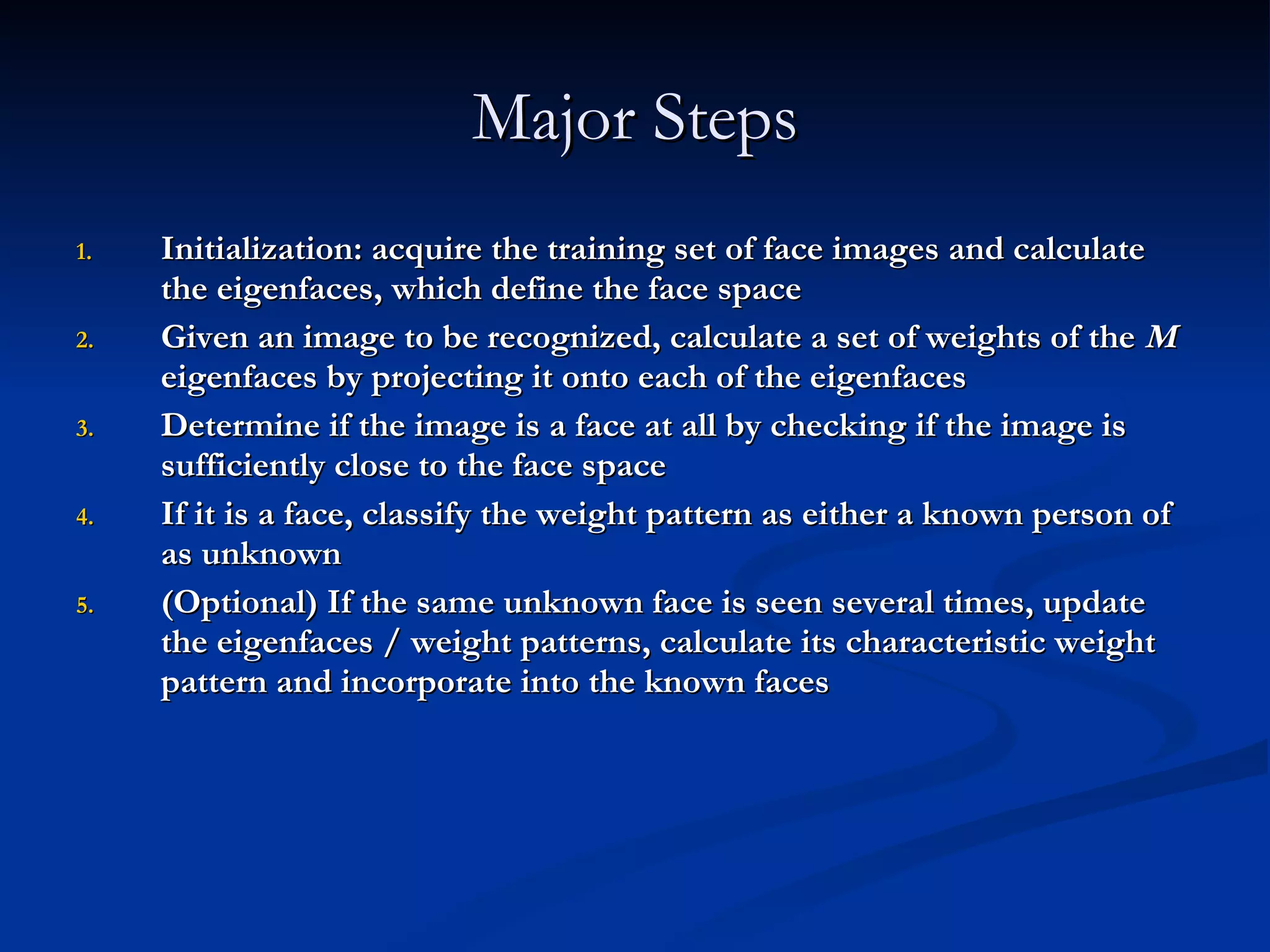 Eigenface For Face Recognition | PPT