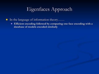 Eigenface For Face Recognition | PPT