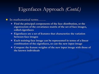 Eigenface For Face Recognition | PPT