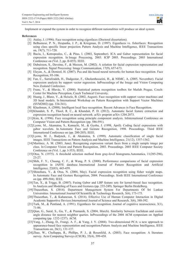 Eigenface Based Recognition Of Emotion Variant Faces Pdf