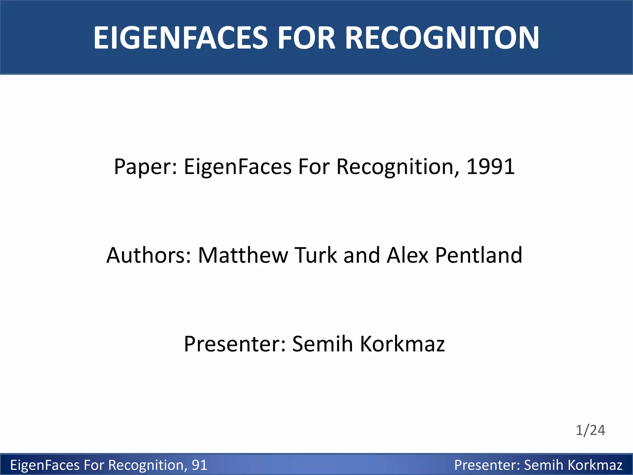 Eigenfaces | PDF