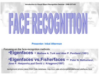 Eigenfaces and Fisherfaces | PPT