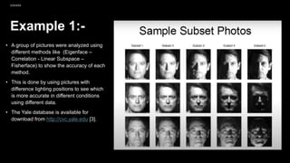 Eigenfaces , Fisherfaces and Dimensionality_Reduction | PPTX