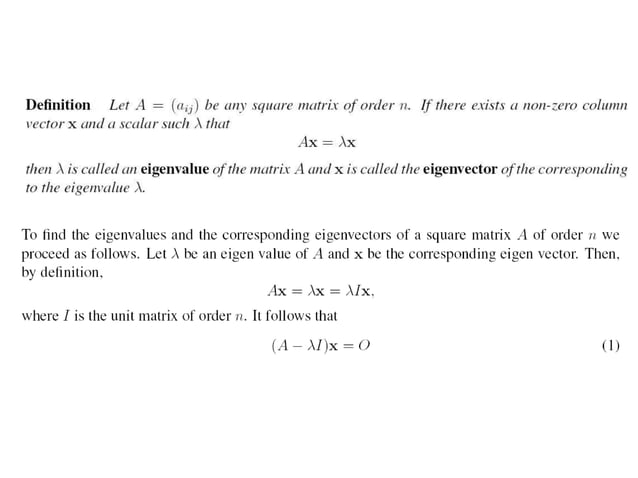Eigen Value And Eigen Vector Pptx