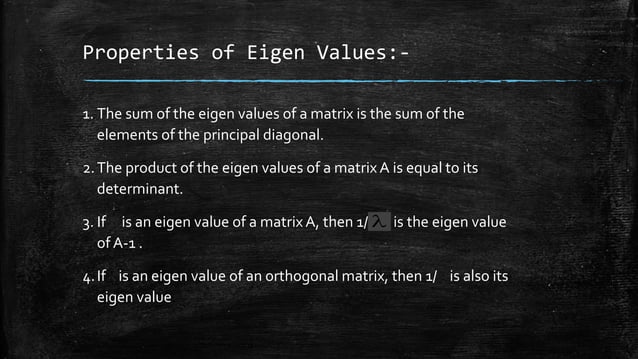 Eigen value and eigen vector | PPTX