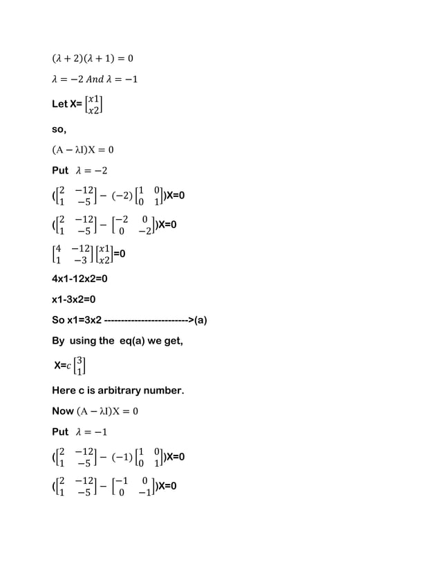 Eigenvalues and eigenvectors | PDF