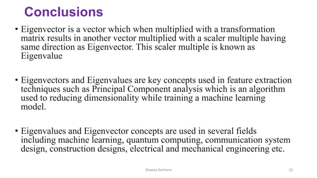 Eigen value and eigen vectors shwetak | PDF