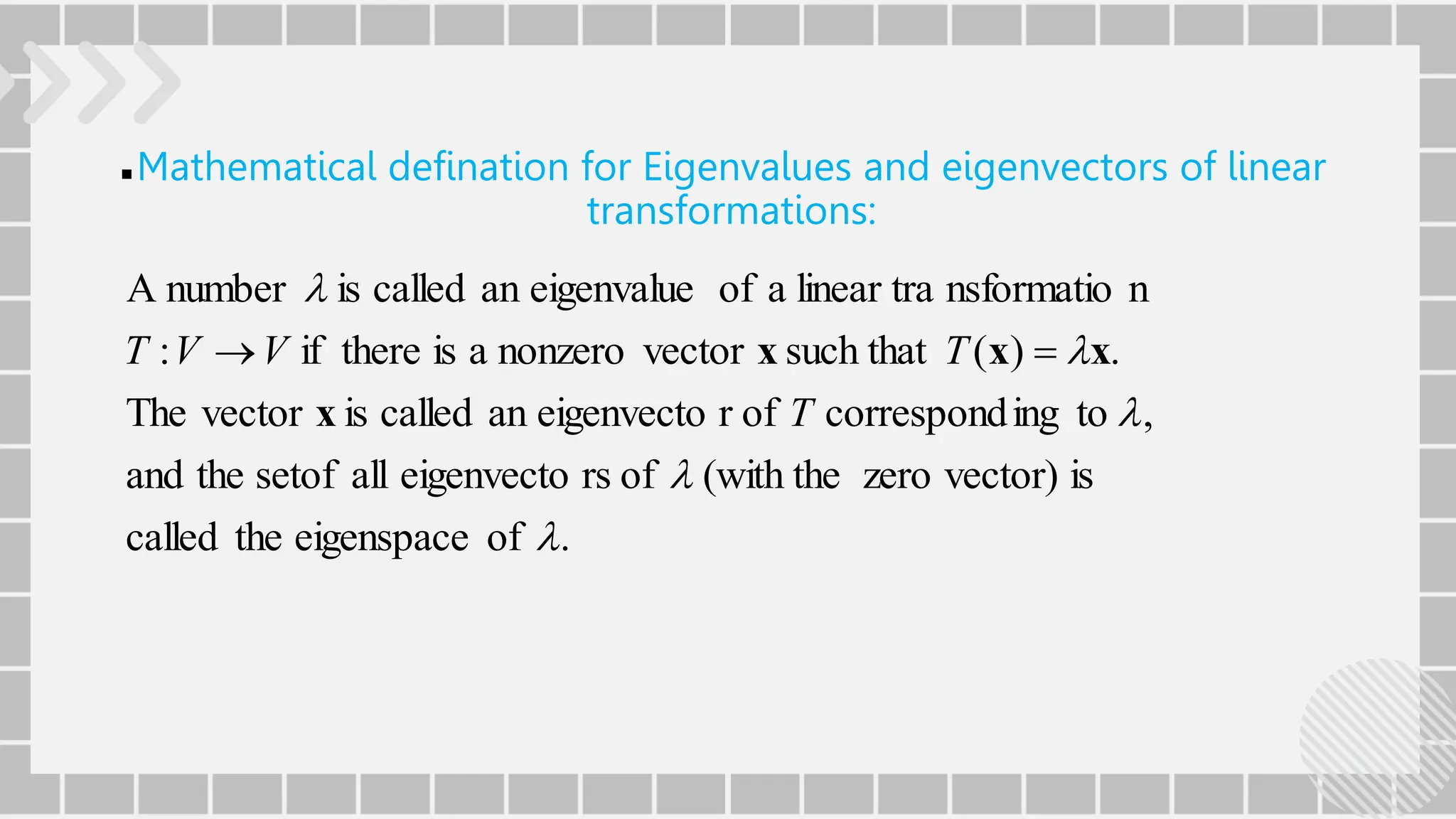Eigen value and vector of linear transformation.pptx