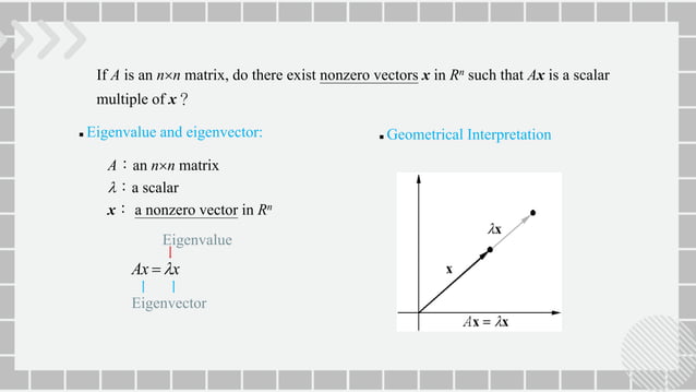 Eigen Value And Vector Of Linear Transformation Pptx