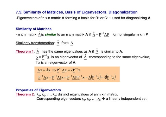 Eigenvalue eigenvector slides | PPT