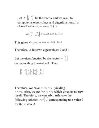 Eigenvalues | DOC | Physics | Science