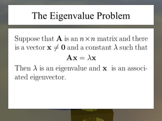 Eigen values and eigen vector ppt | PPT
