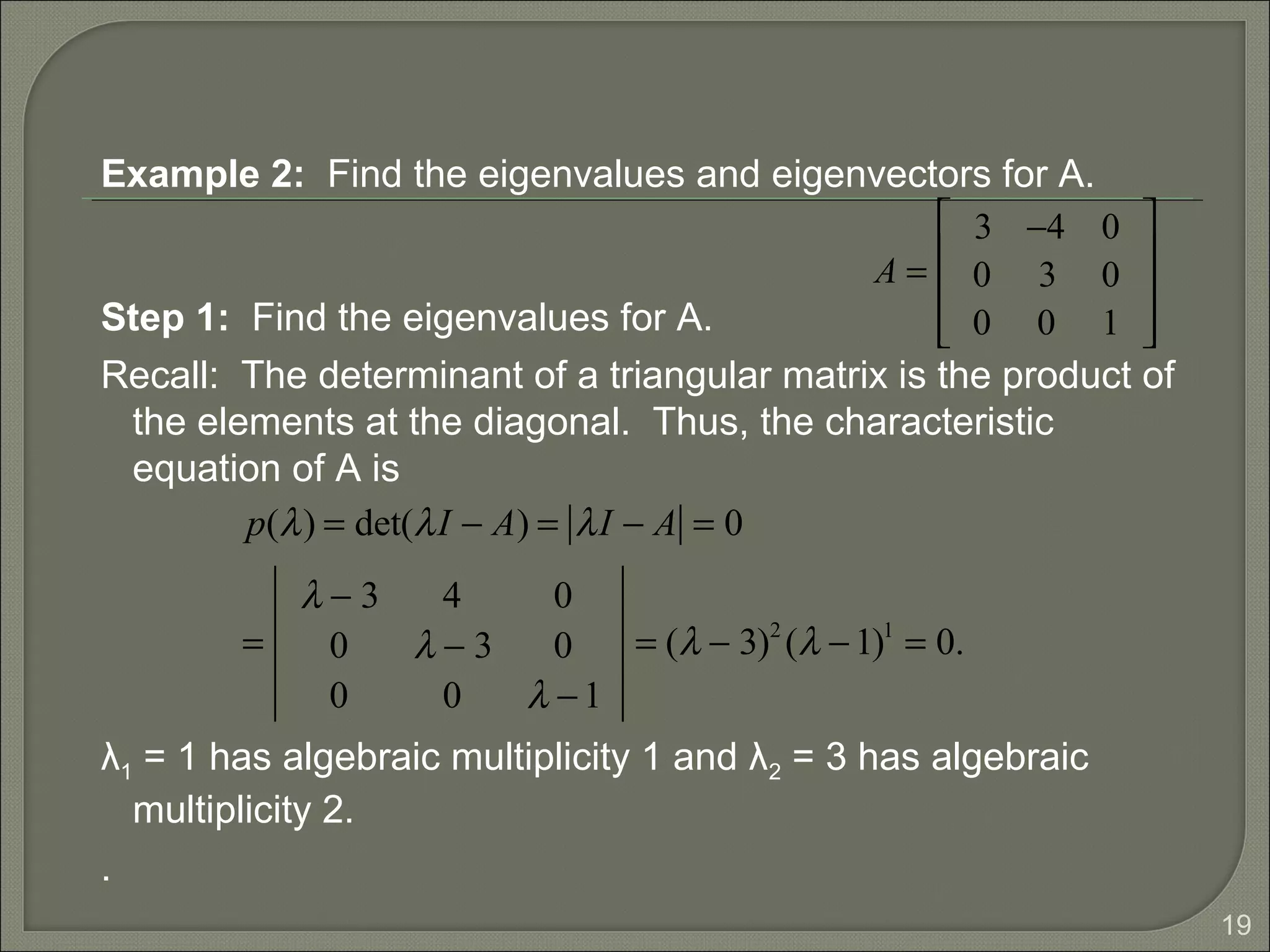 Eigen values and eigenvectors | PPT
