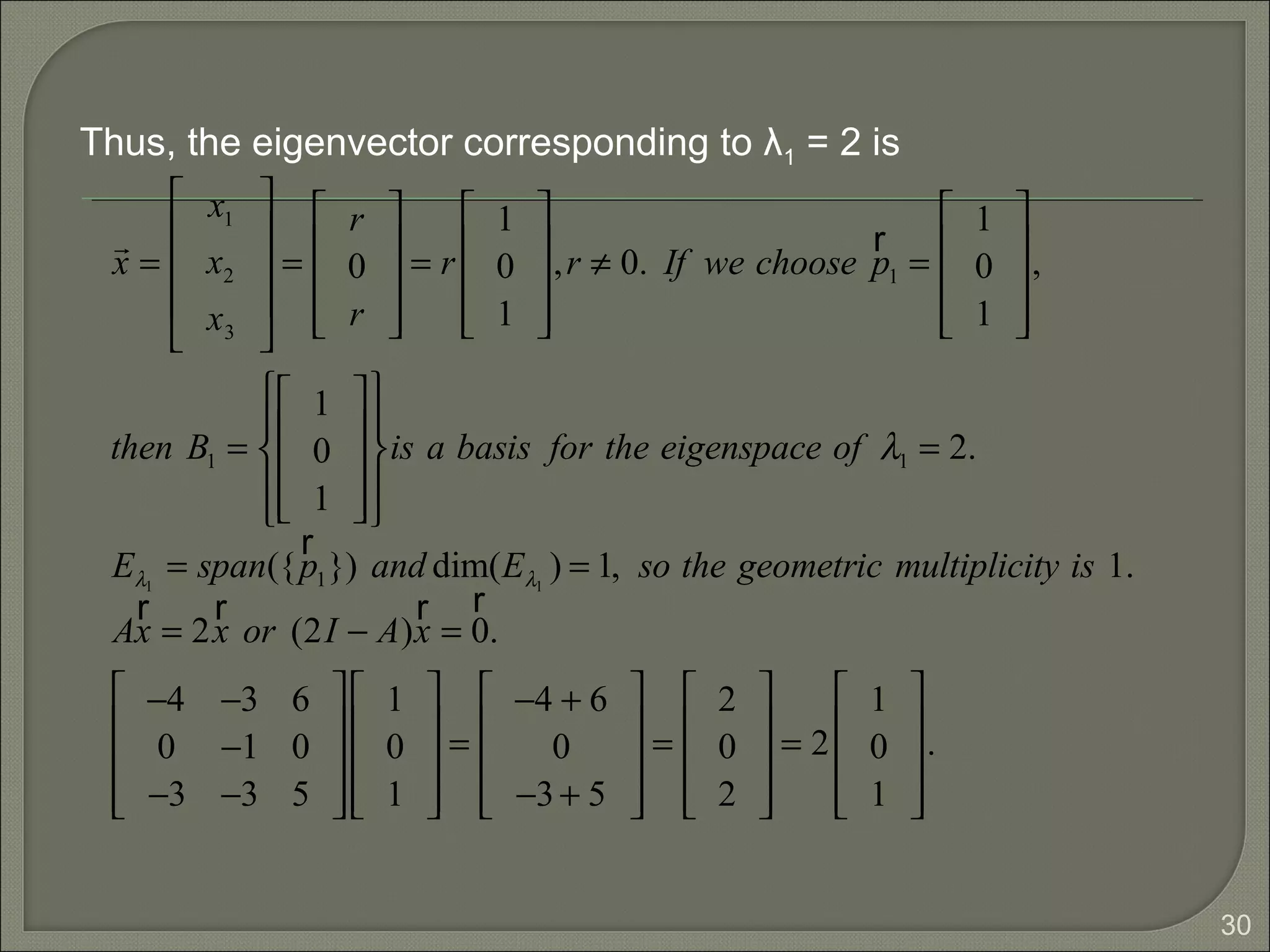 Eigen values and eigenvectors | PPT
