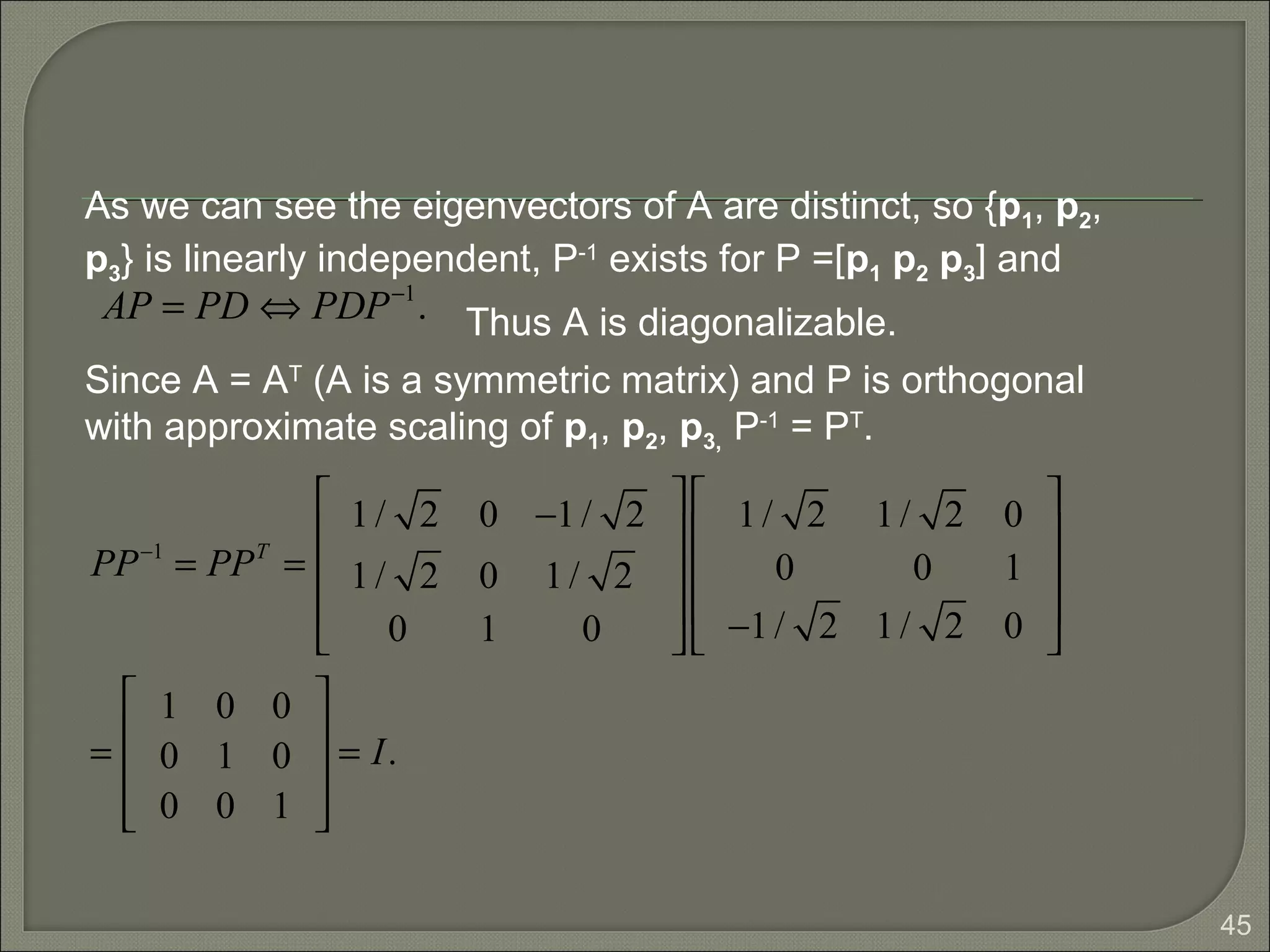 Eigen values and eigenvectors | PPT