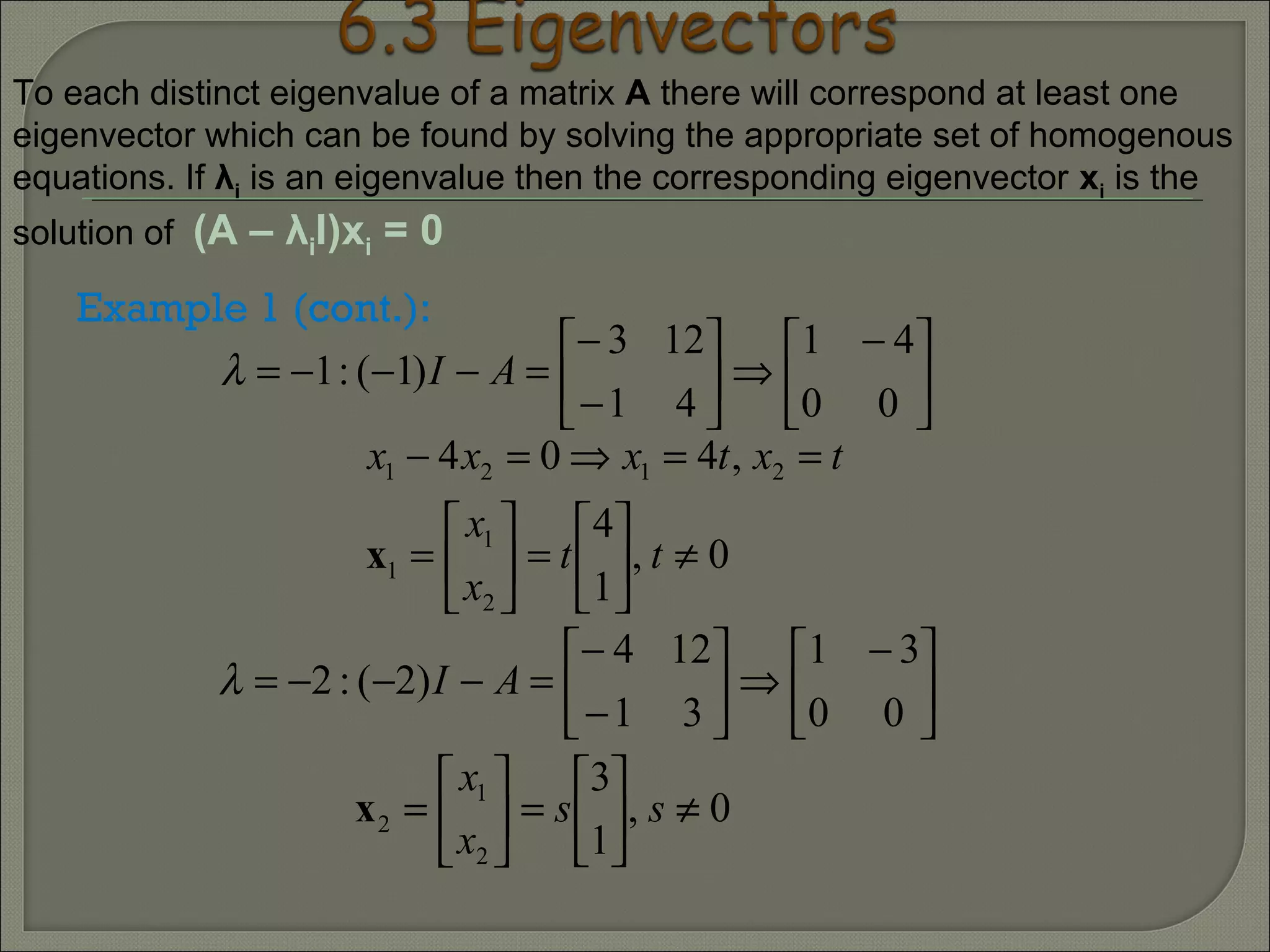 Eigen Values And Eigenvectors Ppt