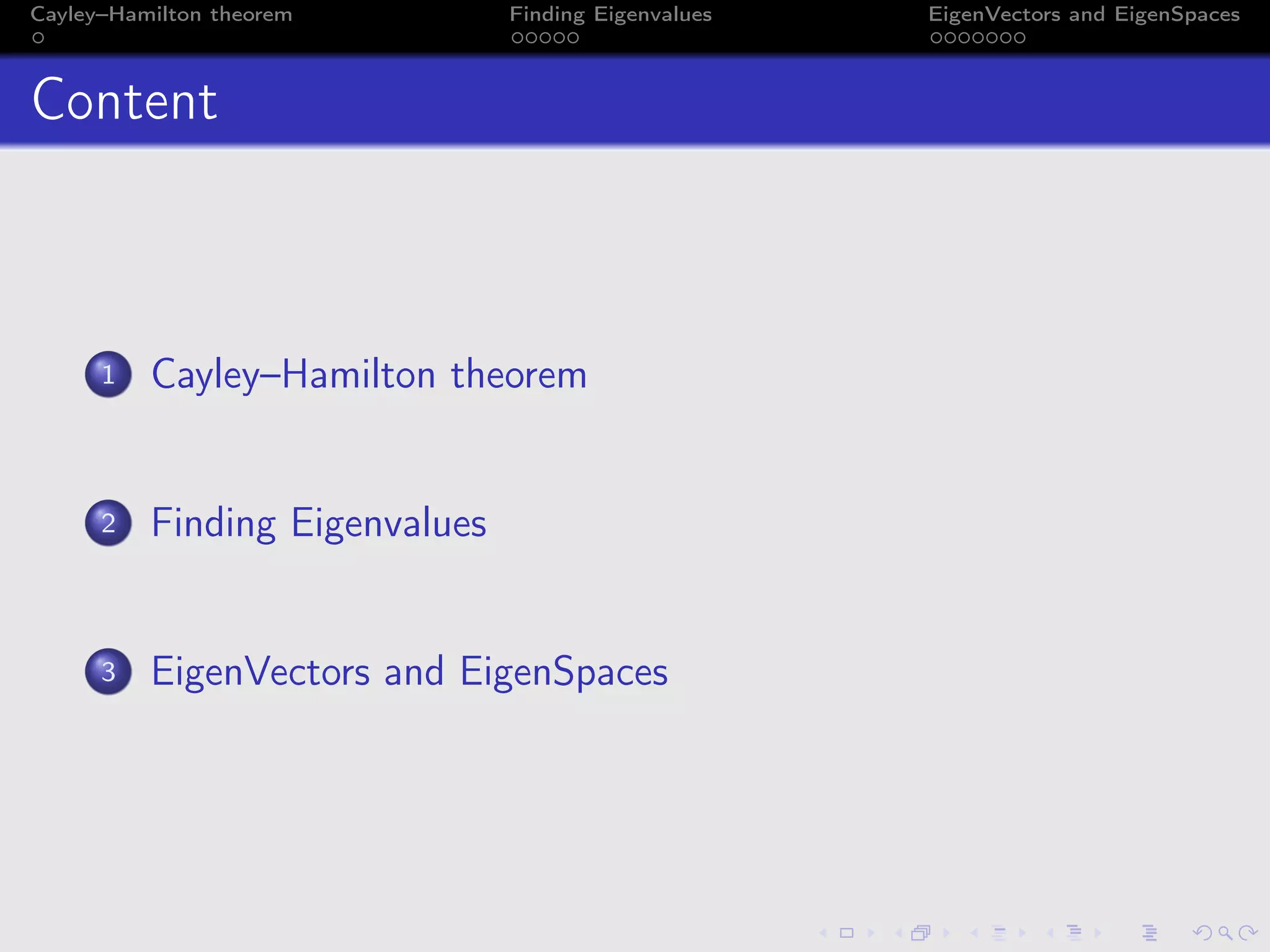 Cayley-Hamilton Theorem, Eigenvalues, Eigenvectors and Eigenspace. | PDF