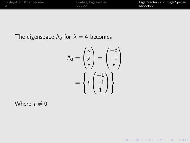 Cayley-Hamilton Theorem, Eigenvalues, Eigenvectors and Eigenspace. | PDF | Physics | Science