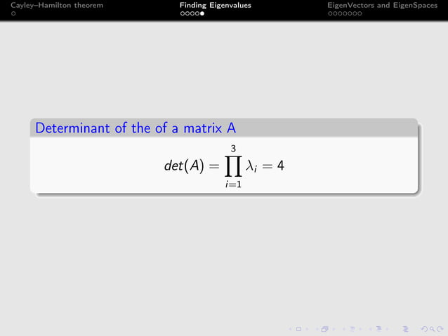 Cayley-Hamilton Theorem, Eigenvalues, Eigenvectors and Eigenspace. | PDF | Physics | Science