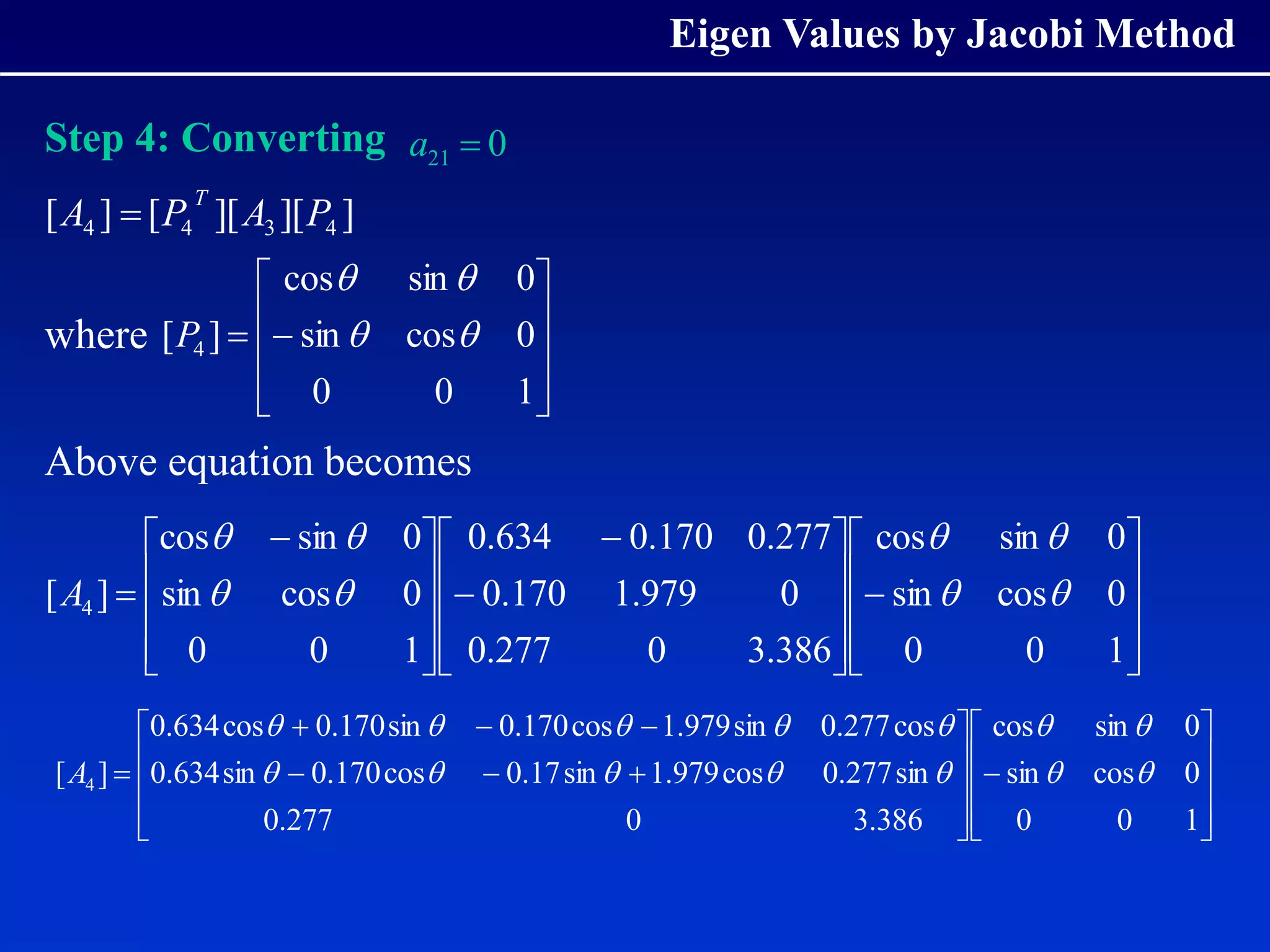 Eigen Values Jocobi Method.ppt