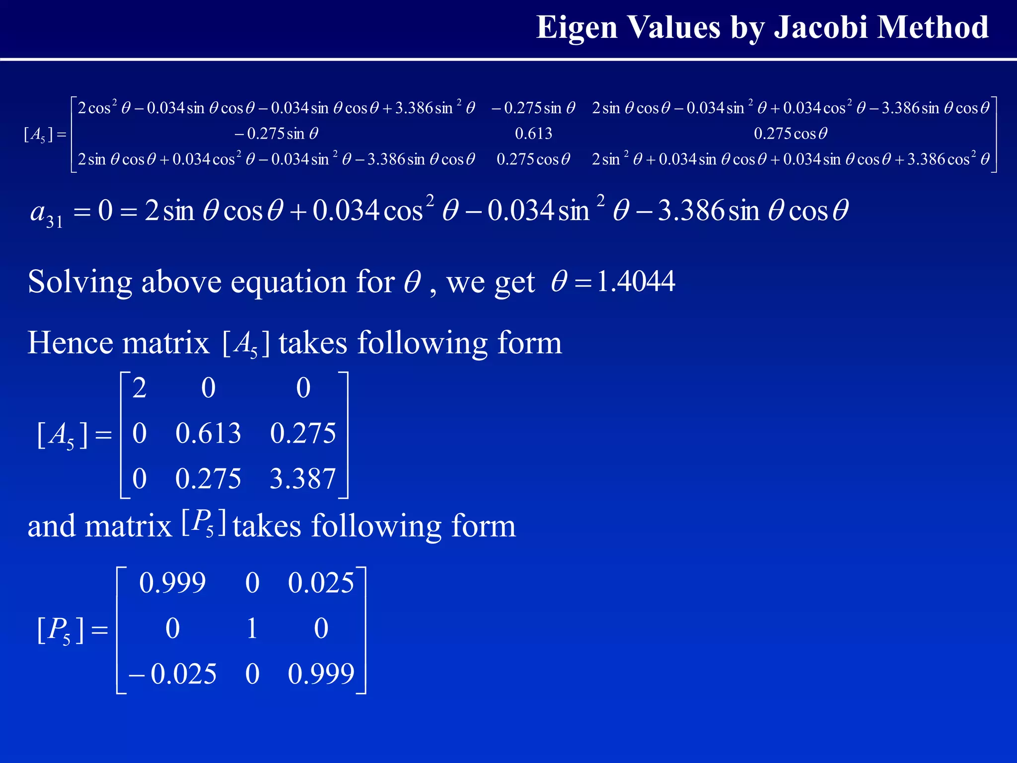 Eigen Values Jocobi Method.ppt