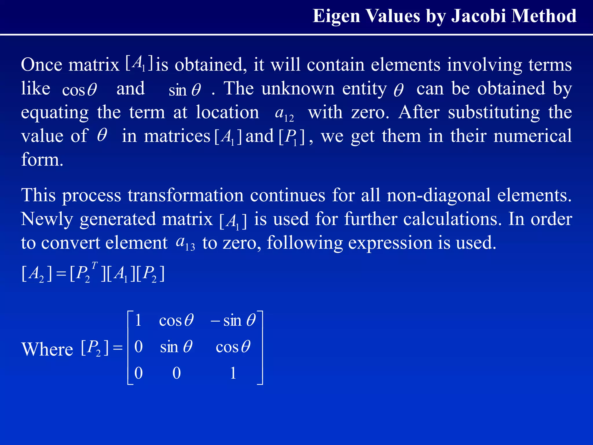 Eigen Values Jocobi Method.ppt