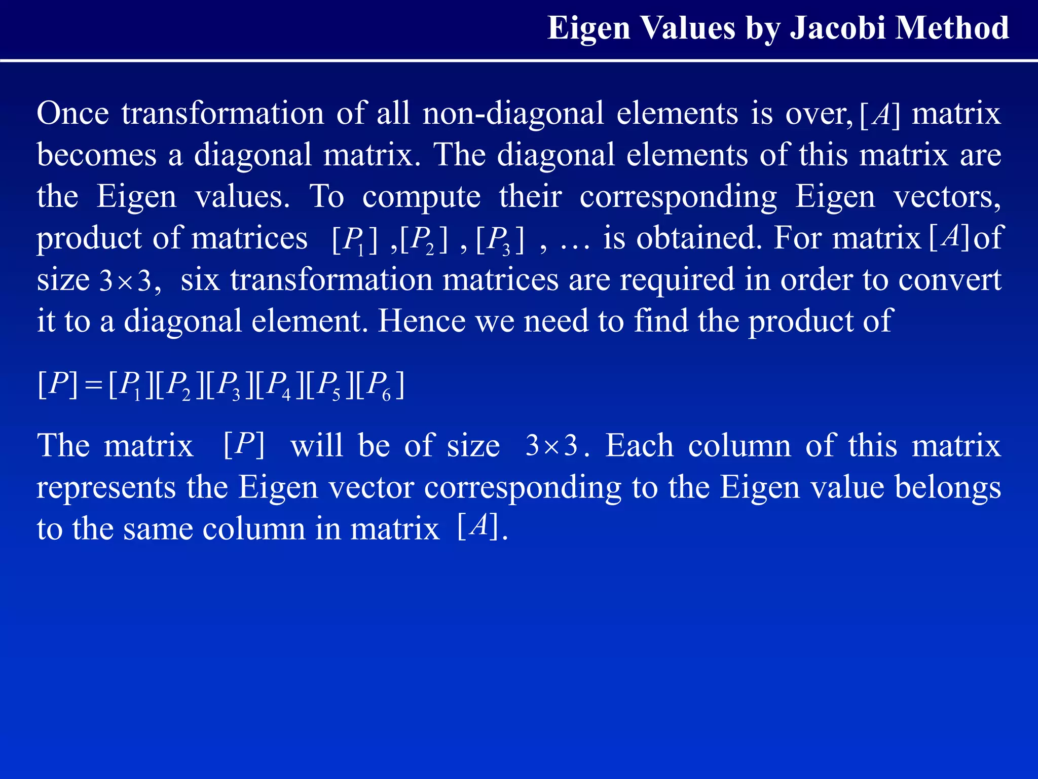 Eigen Values Jocobi Method.ppt
