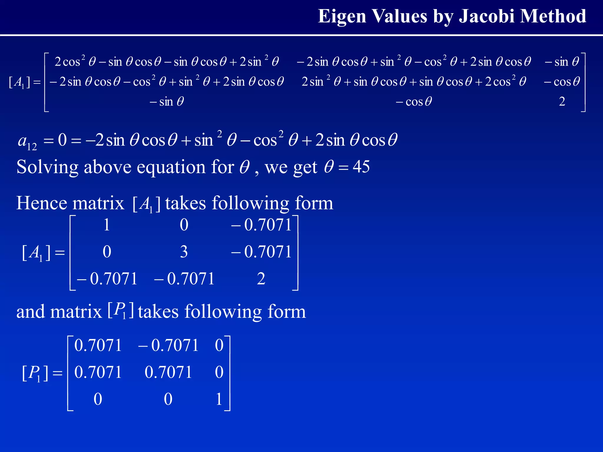 Eigen Values Jocobi Method.ppt