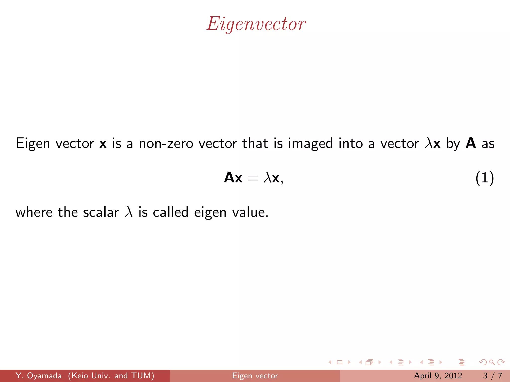 Eigen vector | PDF