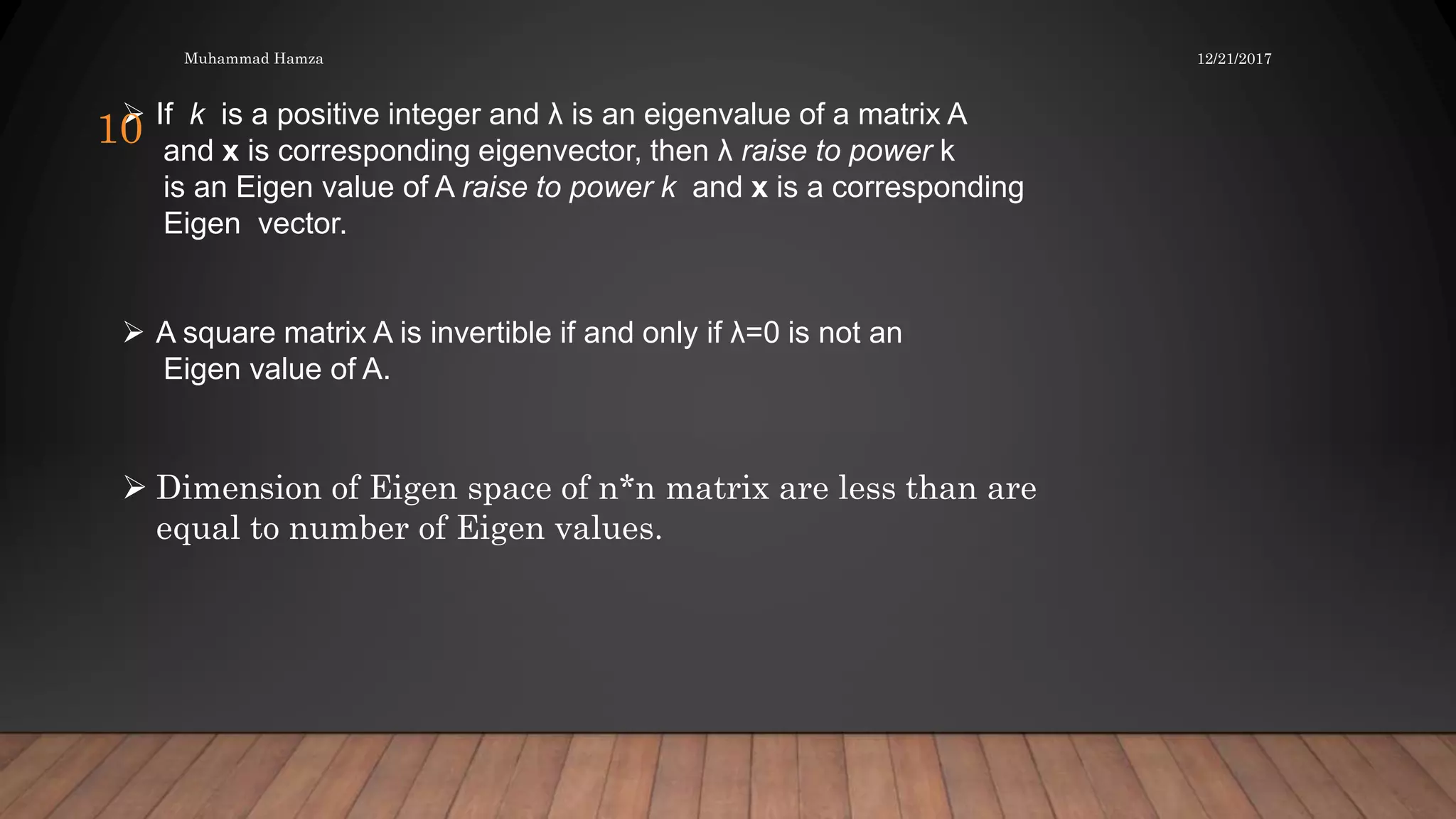 Eigenvalues and Eigenvector | PPTX | Physics | Science