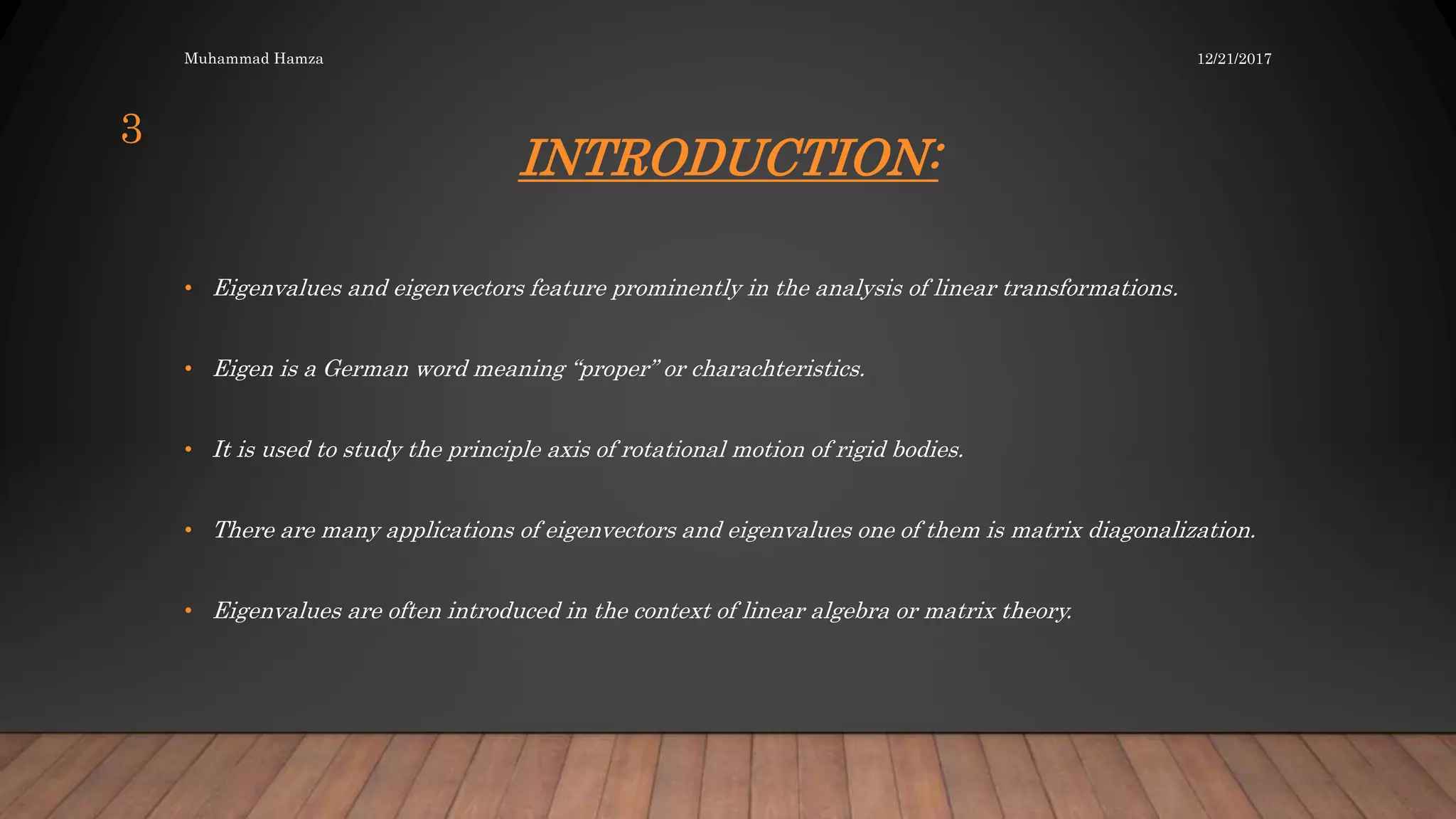 Eigenvalues and Eigenvector | PPTX