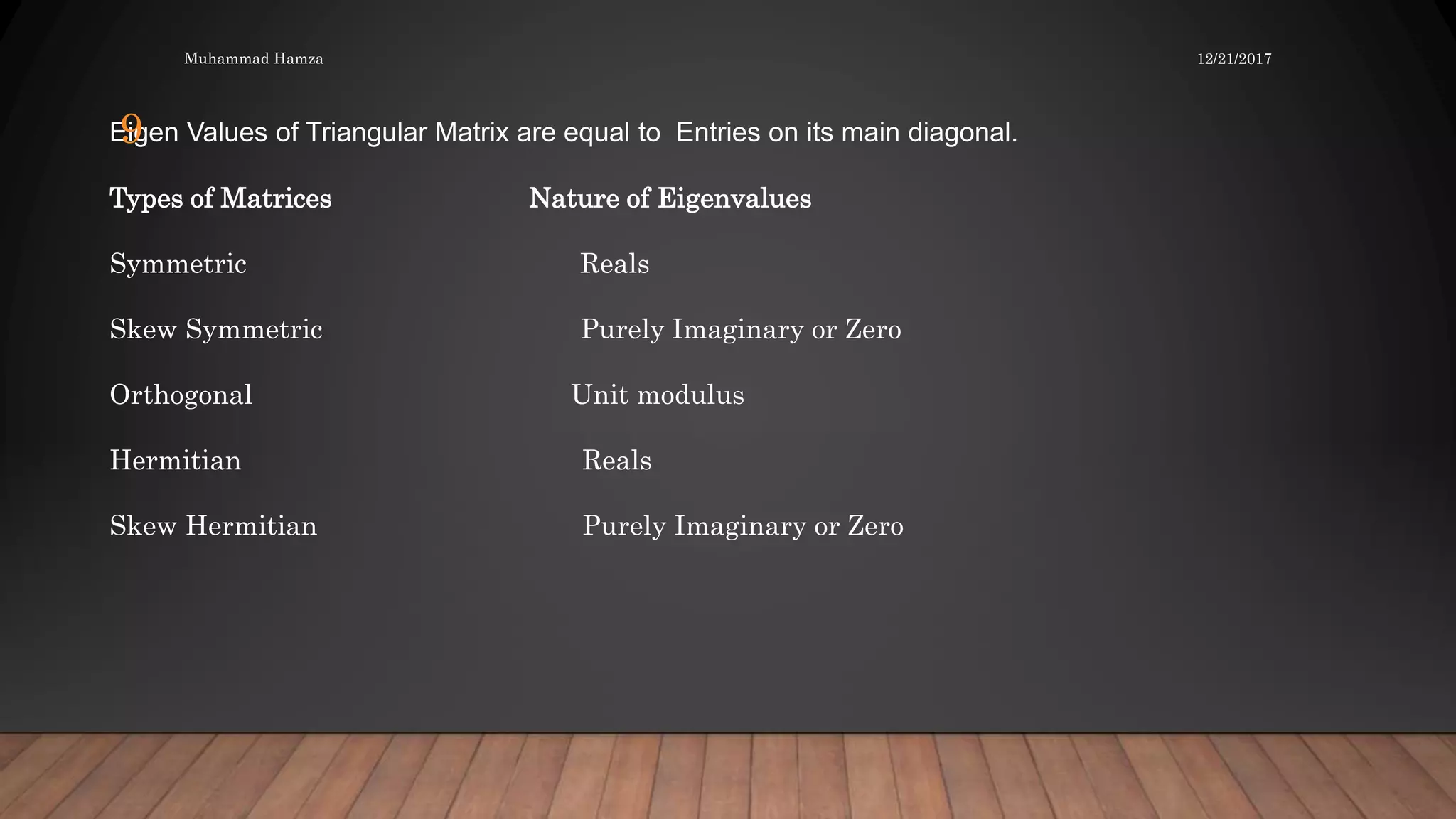 Eigenvalues and Eigenvector | PPTX | Physics | Science