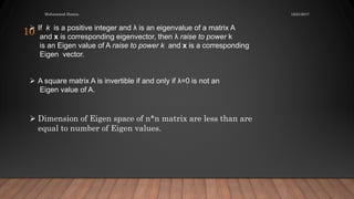 Eigenvalues and Eigenvector | PPTX