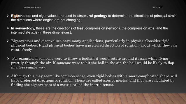 Eigenvalues And Eigenvector Pptx Physics Science