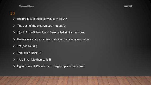 Eigenvalues and Eigenvector | PPTX | Physics | Science